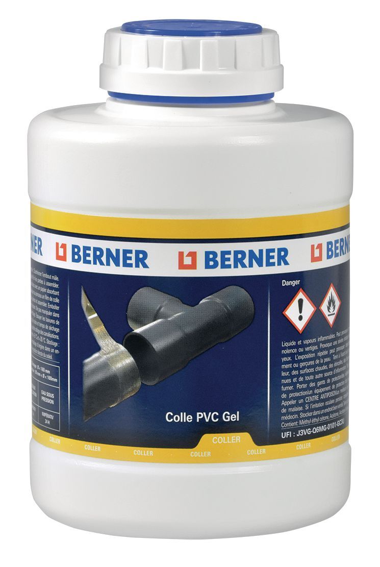 Vente COLLE GEL PVC EAU POTABLE 1 L Berner 419888 | Place des pros