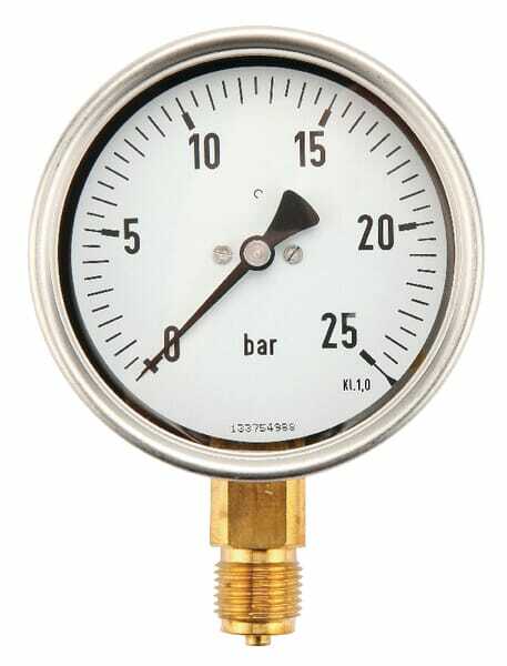 Vente Manomètre Ø100 0-25bar ½" unte MA10025L08SSGF | Place des pros